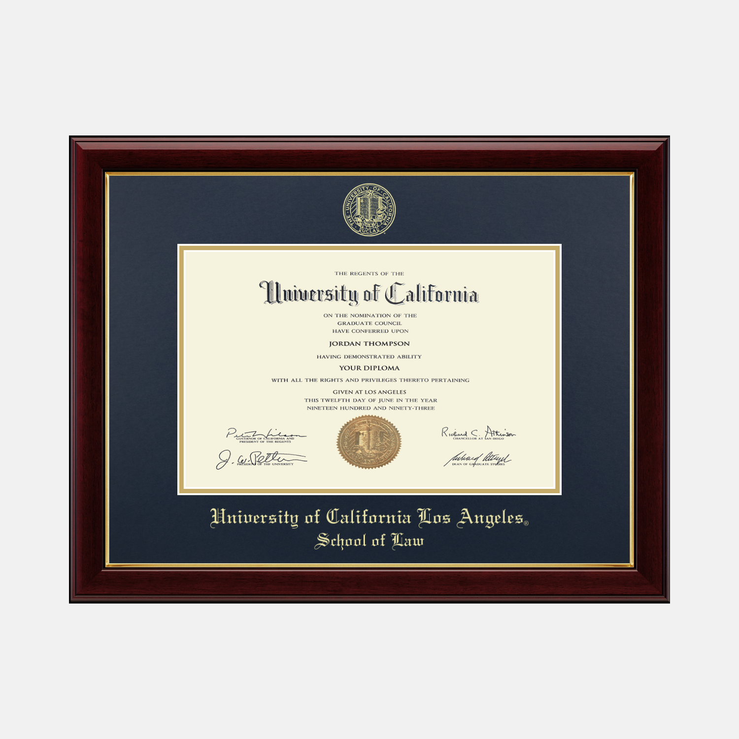 Ucla Diploma Size