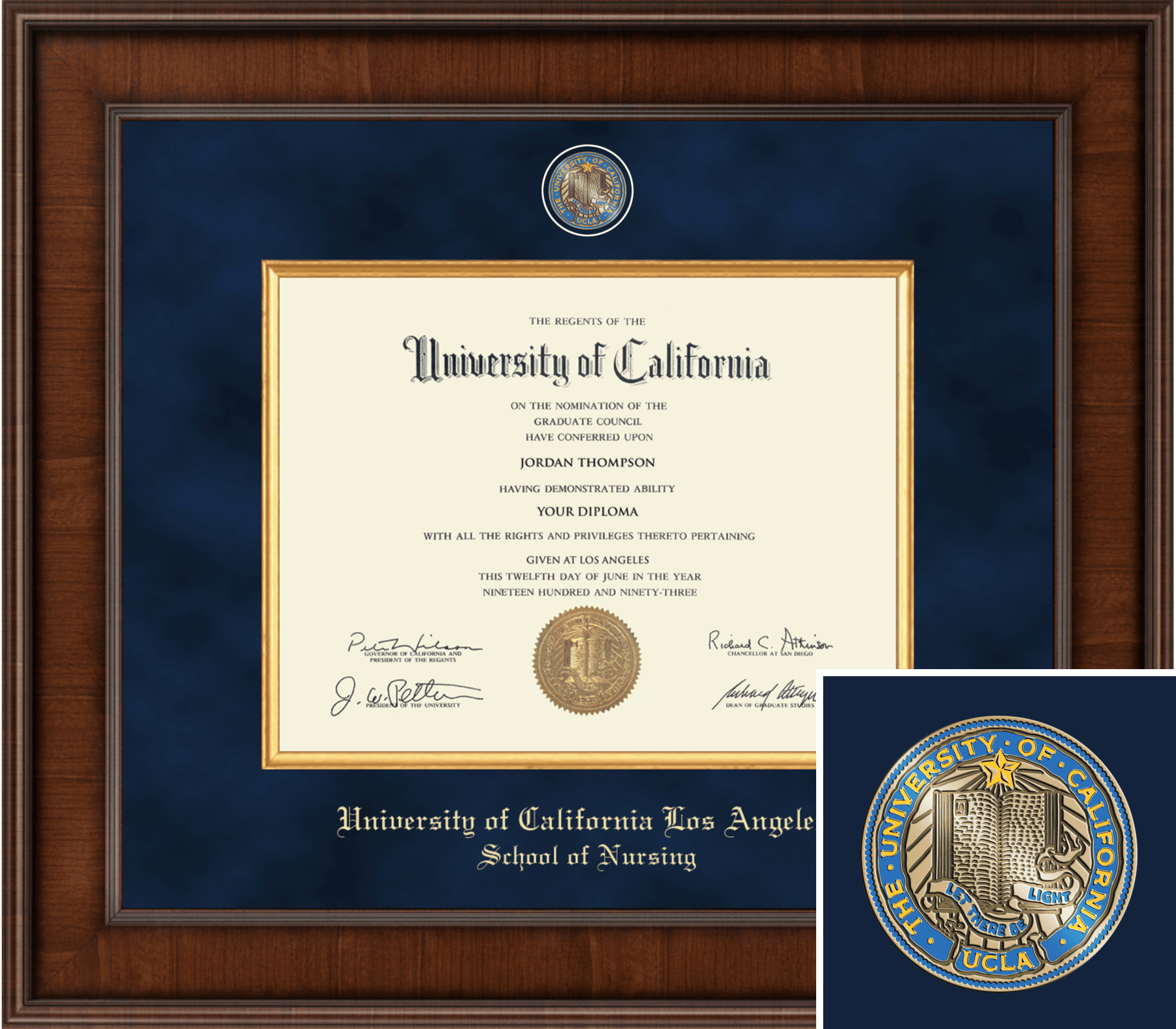 Ucla Diploma Size