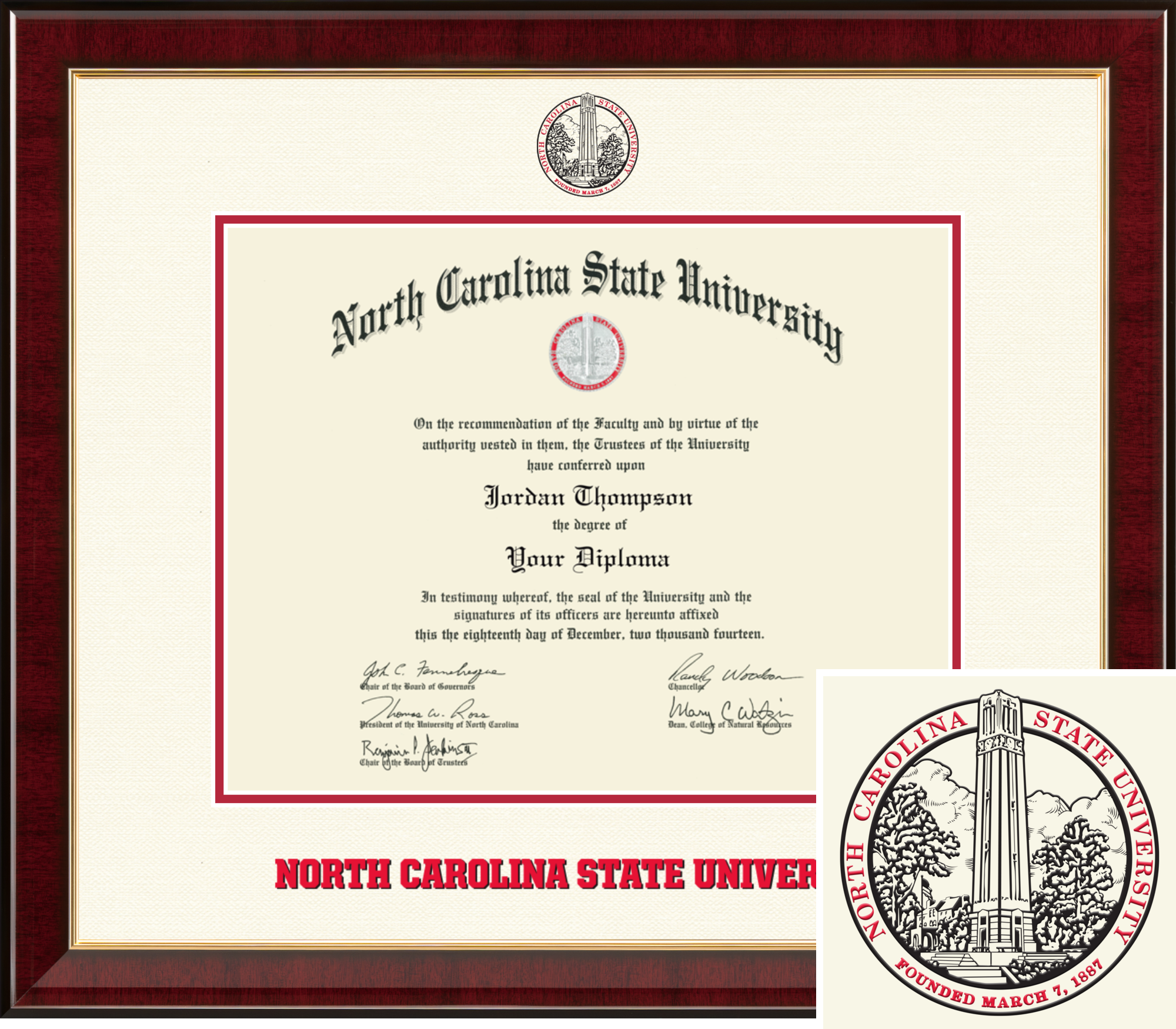 Diploma De Escuela Secundaria Del Estado De Carolina Del Norte